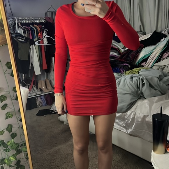 Express | Dresses | Red Slim Fit Dress | Poshmark